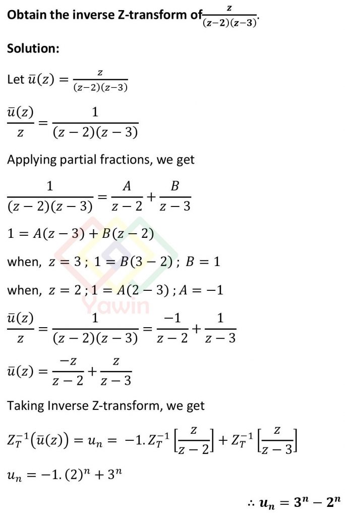Obtain The Inverse Z transform Of Z z 2 z 3 Yawin