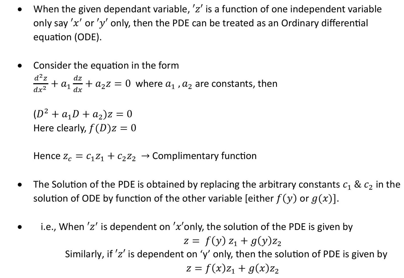 Solution of Partial Differential equation (PDE) involving derivatives ...